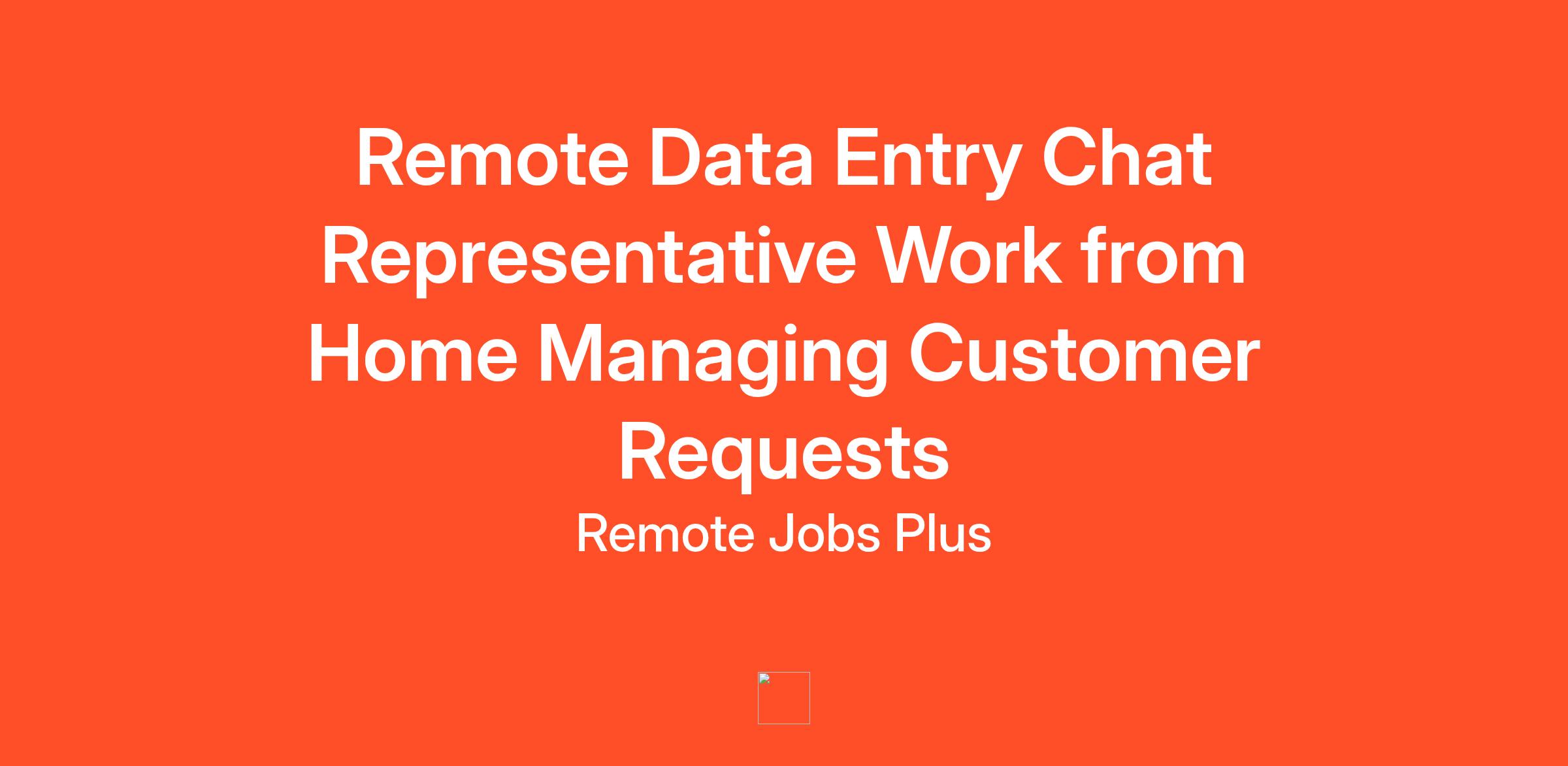 Remote Data Entry | Remote Jobs Plus | Find & Post Remote Jobs Online