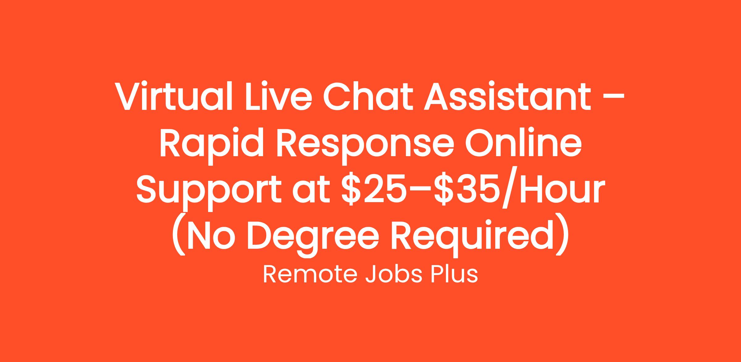 Virtual Live Chat | Remote Jobs Plus | Find & Post Remote Jobs Online